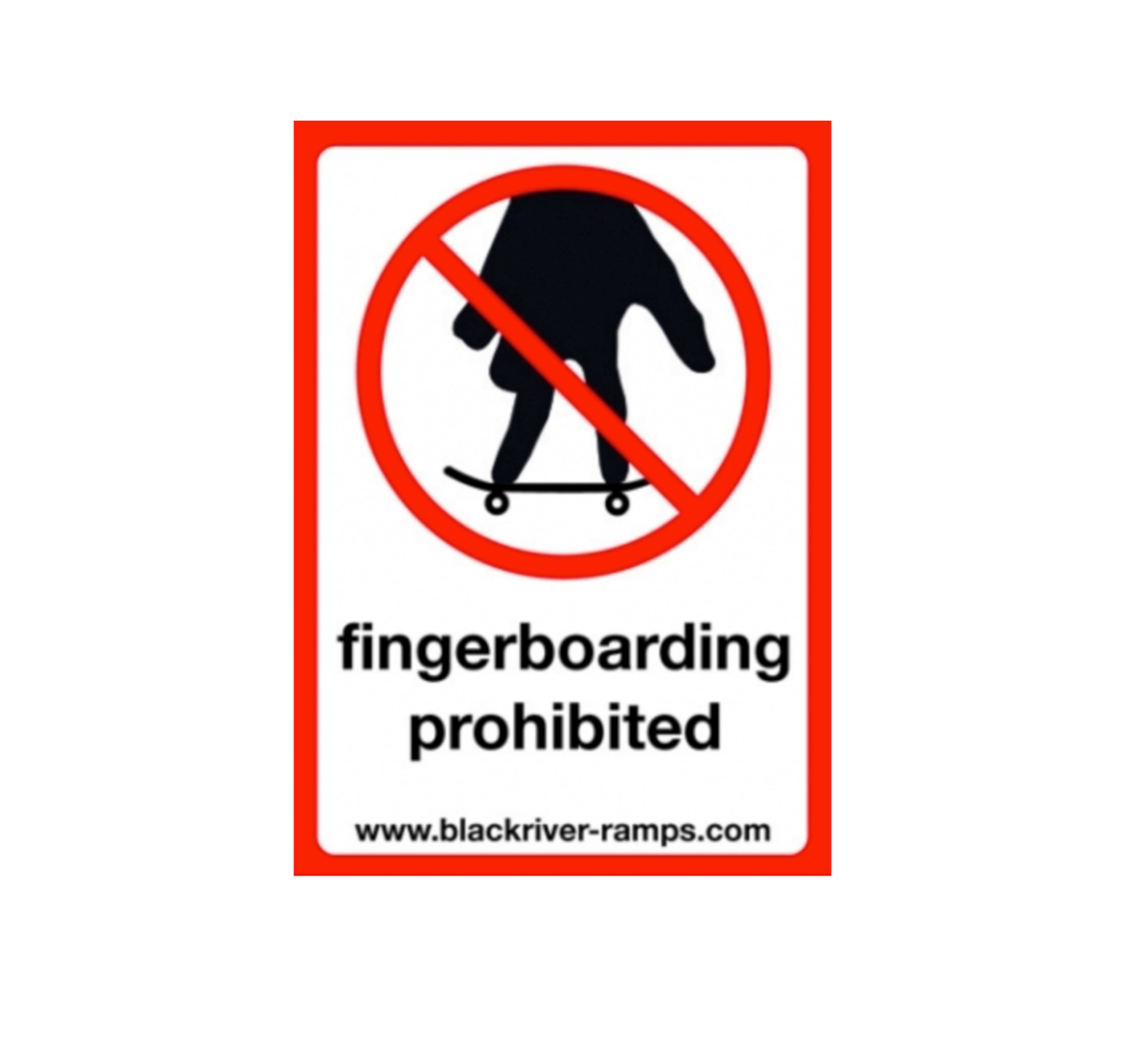 Blackriver Sticker "Fingerboarding Prohibited" – WoodClub Shop